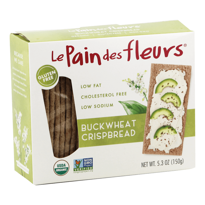 Le Pain des Fleurs Organic Crispbread, Buckwheat | Gluten Free, Kosher ...